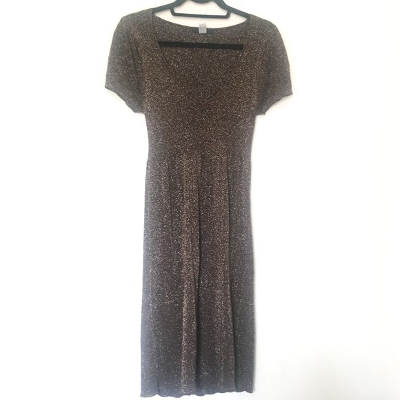 Mango | Dresses | Mango Brown Sparkle Knit Dress Size S | Poshmark
